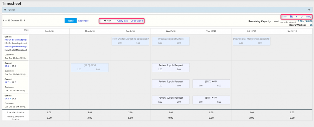 Timesheet (Employee Time and Expense tracking)