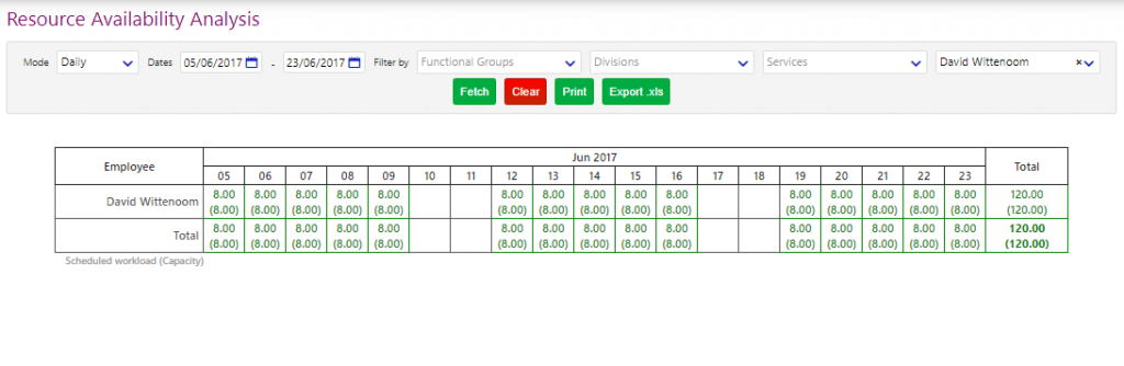 Projects Reports and Analytics (Resource Availability Analysis) | Comidor BPM Platform