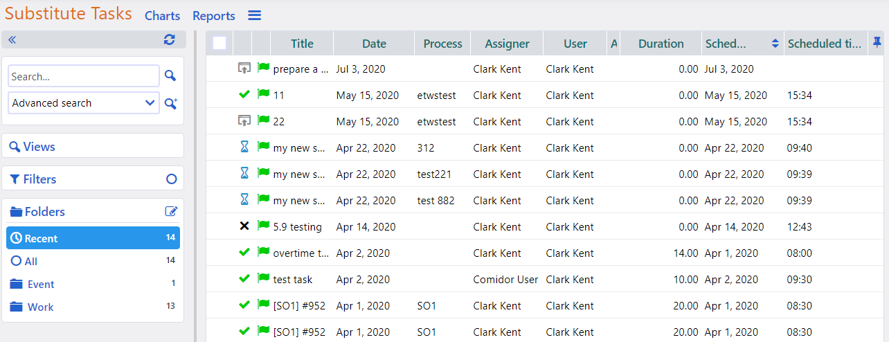 Substitutes & Substitute Tasks | Help Center | Comidor BPM