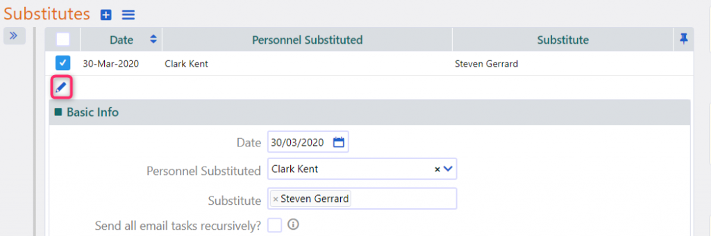 Substitutes & Substitute Tasks | Help Center | Comidor BPM