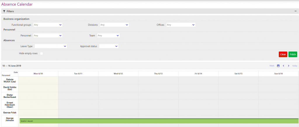 Absence Management (People Management) - Comidor Platform