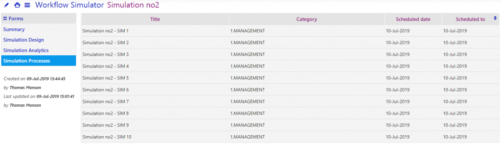 Workflow Simulator | Comidor BPM Platform