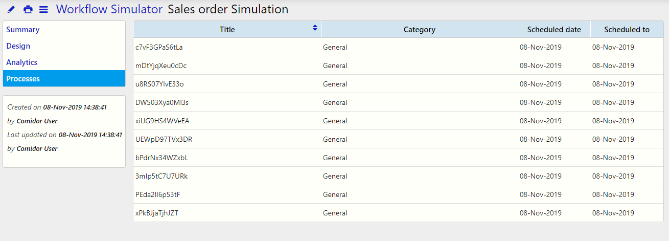 Workflow Simulator | Comidor BPM Platform