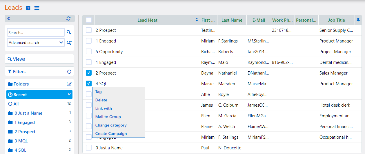 Leads (Lead Management) - Records - Comidor Help Center
