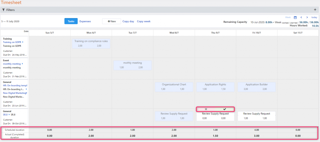 Timesheet (Employee Time and Expense tracking)