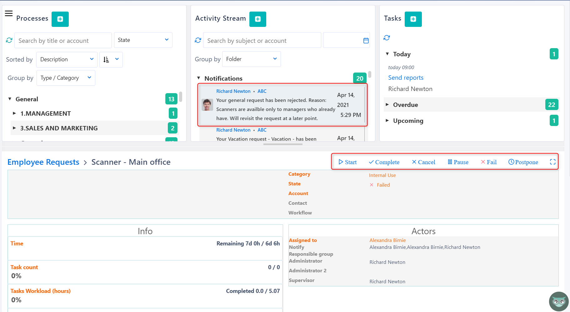 Workbench - Desktop - Comidor Help Center