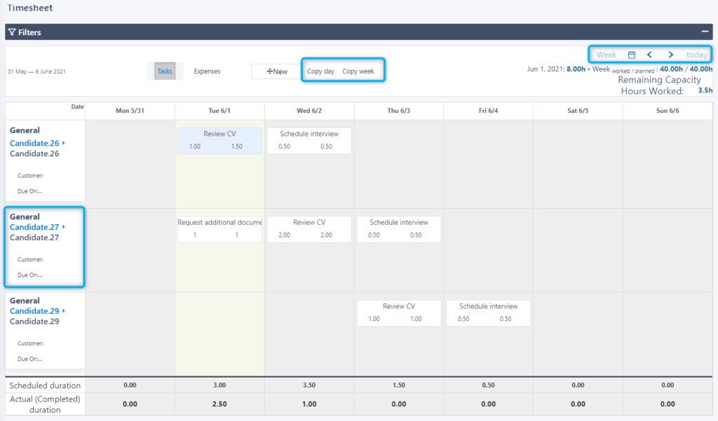 Timesheet (Employee Time and Expense tracking)