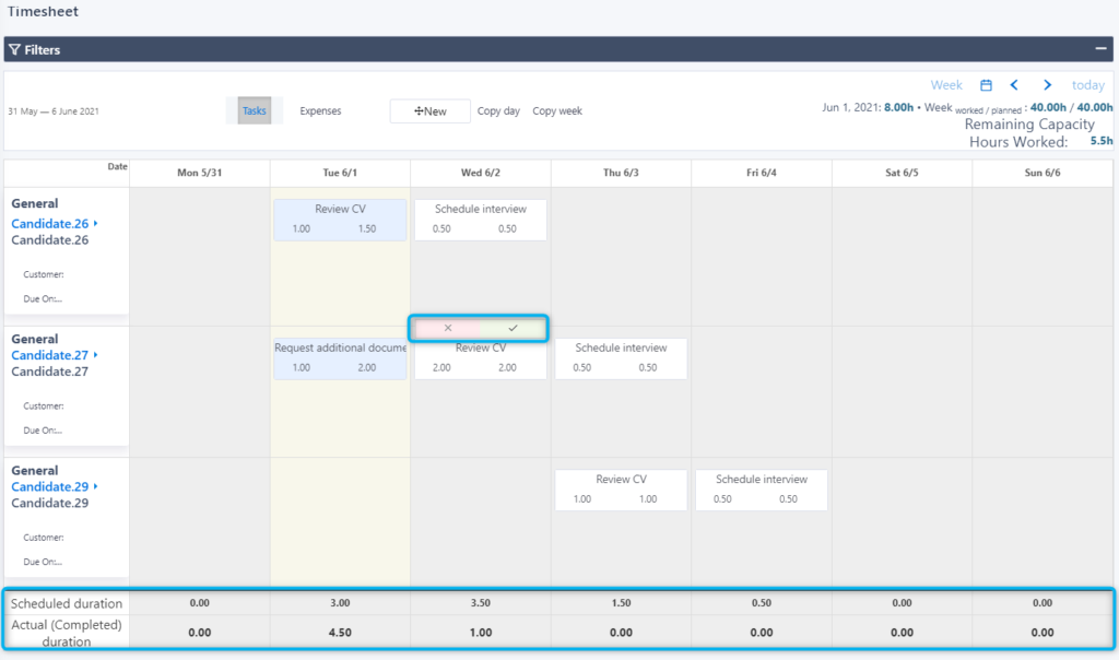 Timesheet (Employee Time and Expense tracking)