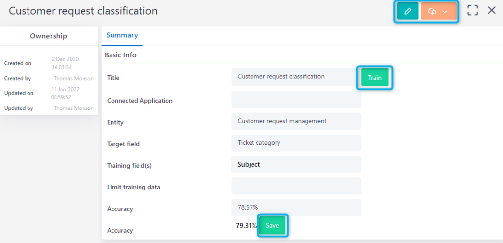 ML Predictive Models & ML Text Classification | Comidor Platform