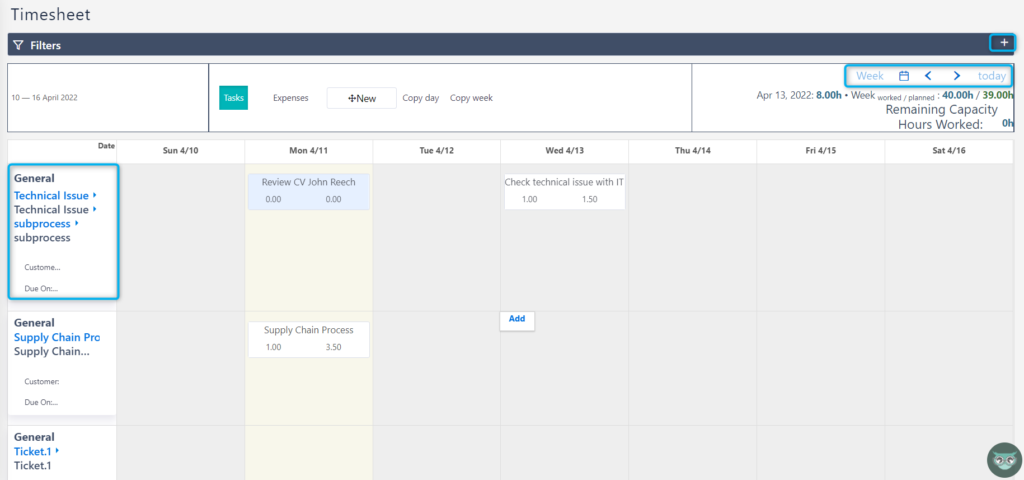 Timesheet (Employee Time and Expense tracking)